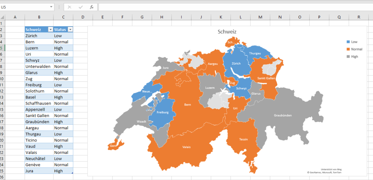 Flächenkartogramm in Excel selber erstellen? - Excel Hilfe