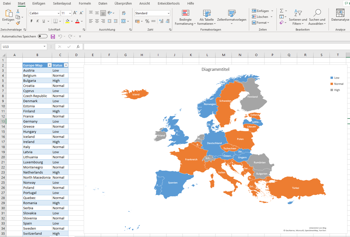 Flächenkartogramm in Excel selber erstellen? - Excel Hilfe