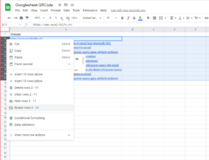 QR-Code in Google Sheets generieren - Excel Hilfe