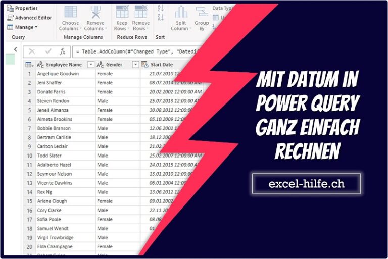 Tutorial: Mit Datum in Power Query ganz einfach rechnen | excel-hilfe.ch