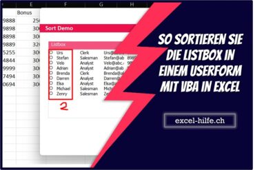 So sortieren Sie die Listbox in einem UserForm mit VBA in Excel | excel ...