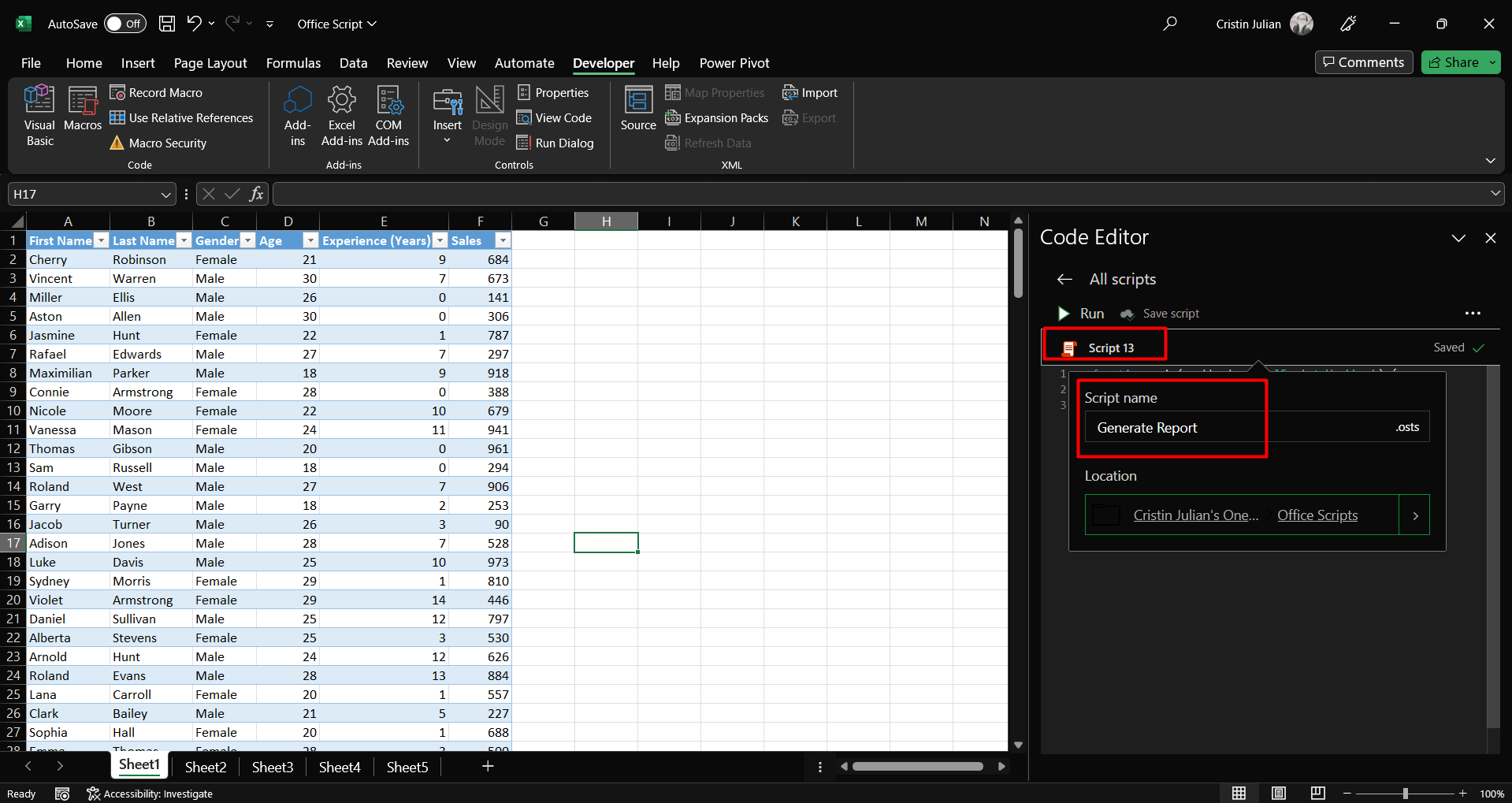 Mit Office Scripts Tabellenblätter zusammenfügen | excel-hilfe.ch