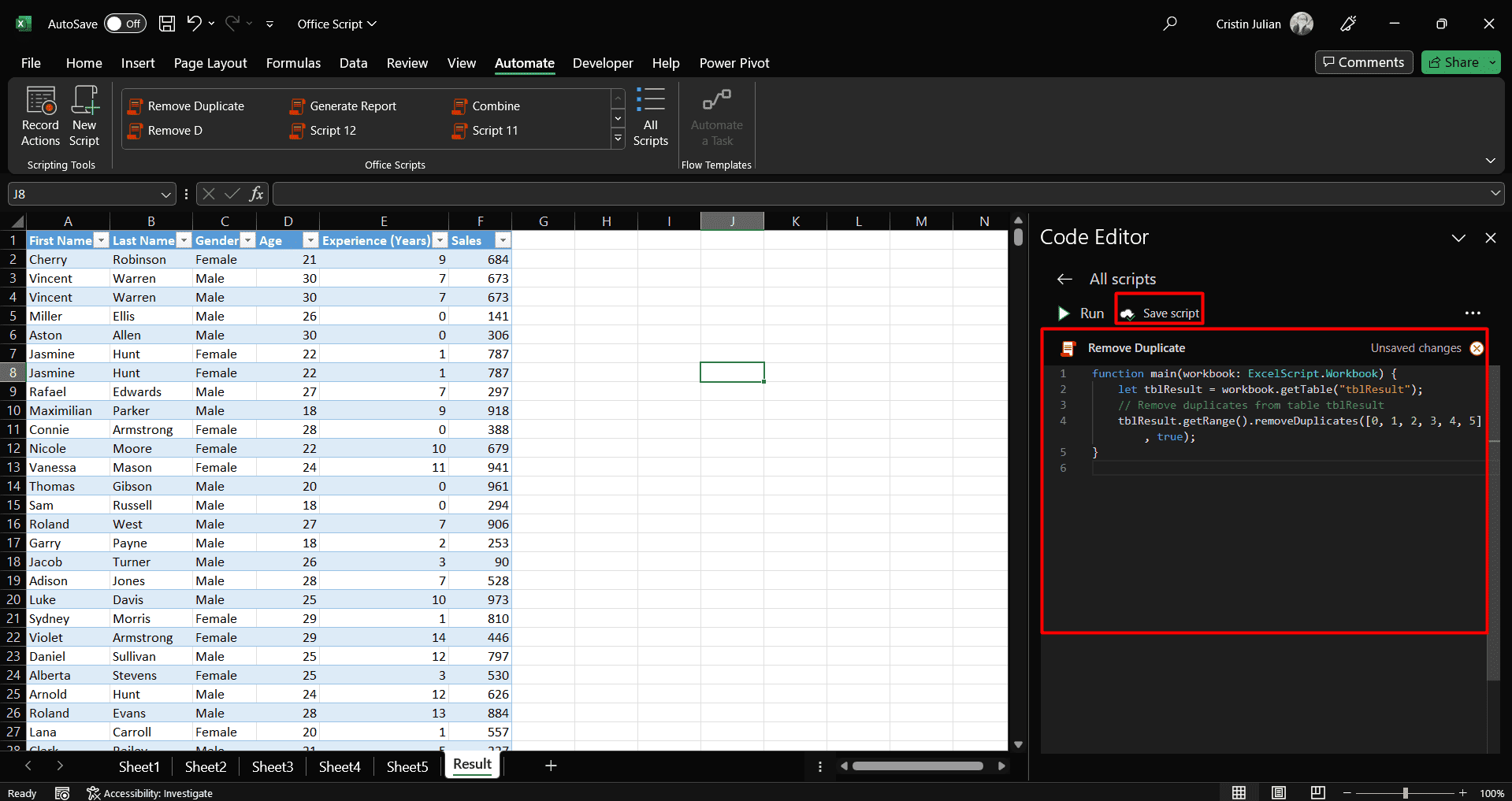 Automatisierung von Excel-Workflows mit Office Scripts: Berichte ...