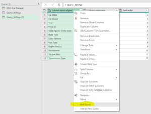 Power Query: Spalten über eine Mapping-Tabelle auswählen, umbenennen ...