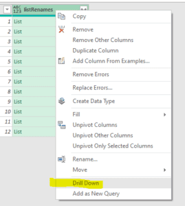 Power Query: Spalten über eine Mapping-Tabelle auswählen, umbenennen ...