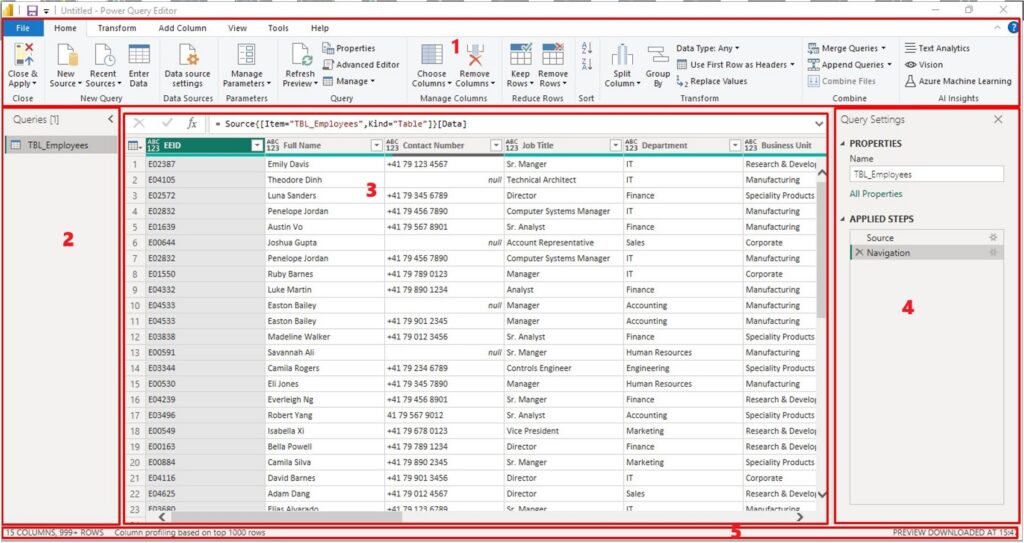 Datenbereinigung und -transformation mit Power BI Power Query | excel ...